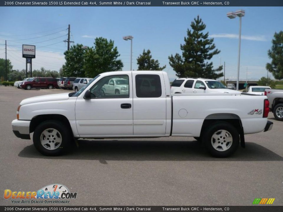 2006 Chevrolet Silverado 1500 LS Extended Cab 4x4 Summit White / Dark Charcoal Photo #4 ...