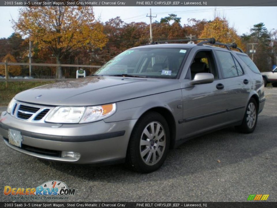 2003 Saab 9-5 Linear Sport Wagon Steel Grey Metallic / Charcoal Gray Photo #1 | DealerRevs.com