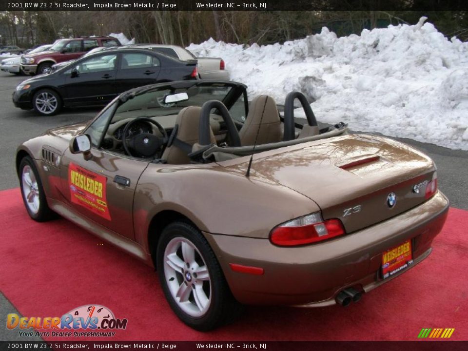 2001 Bmw Z3 2 5i Roadster Impala Brown Metallic Beige Photo 10